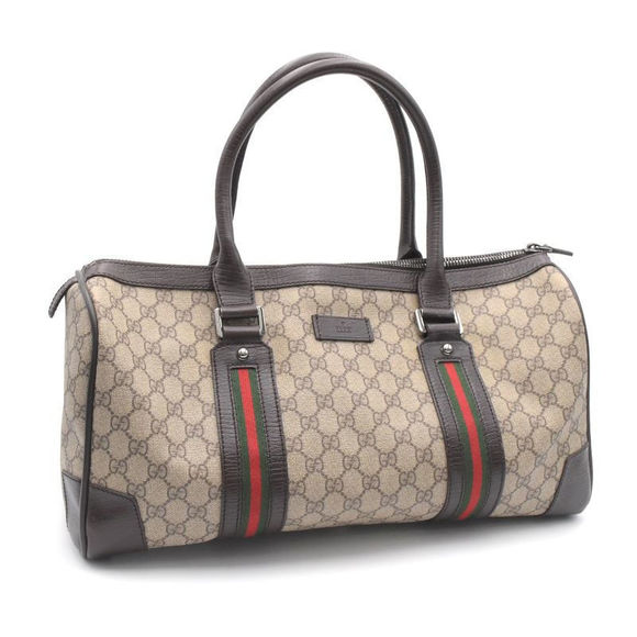 Gucci | Bags | Gucci Boston Gg Supreme Travel Bag Brown | Poshmark
